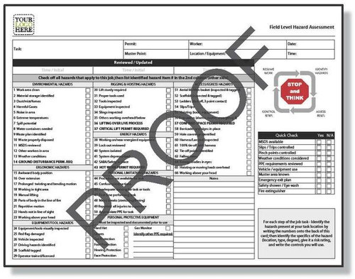 FLHA Card (Ver. 1) Booklet | On-Track Safety