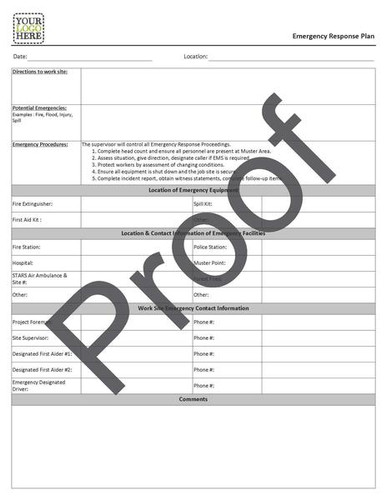 Emergency Response Plan Form | On-Track Safety