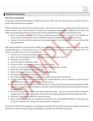 Overhead Powerline Safe Work Practice | Quick Safety