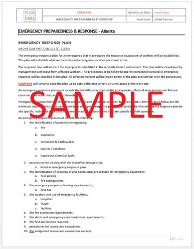 Emergency Preparedness & Response - Alberta RAVS | On-Track Safety
