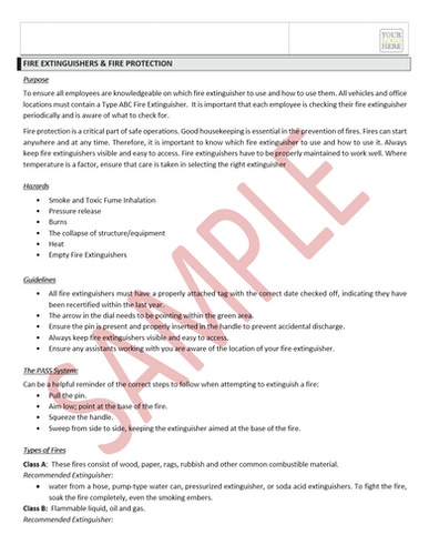 Fire Extinguisher Safe Work Practice | Quick Safety