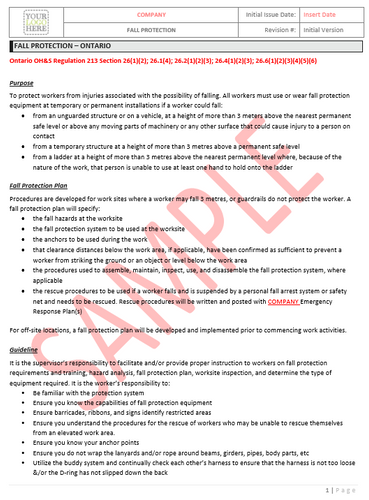 Fall Protection - Ontario | On-Track Safety