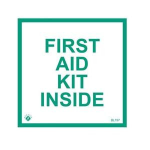First Aid Kit Inside Sticker - 4" x 4" | On-Track Safety