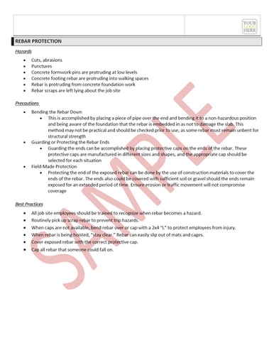 Rebar Protection Safe Work Practice | Quick Safety