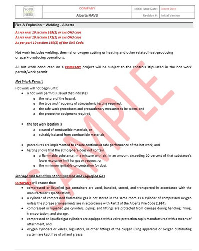 Fire & Explosion - Welding - Alberta RAVS | Quick Safety