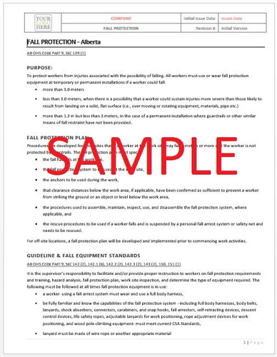 Fall Protection - Alberta RAVS | On-Track Safety