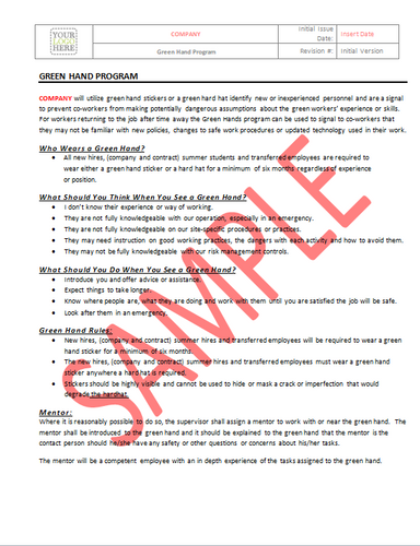 Green Hand Program - Canada Industry Practice | On-Track Safety