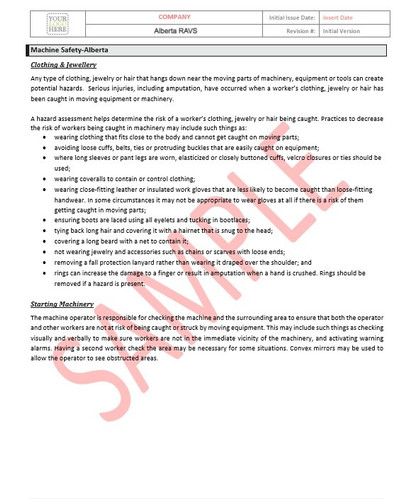 Machine Safety - Alberta RAVS | Quick Safety