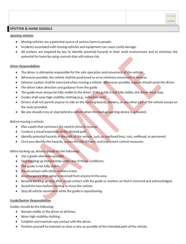 Spotter & Hand Signals Safe Work Practice | Quick Safety