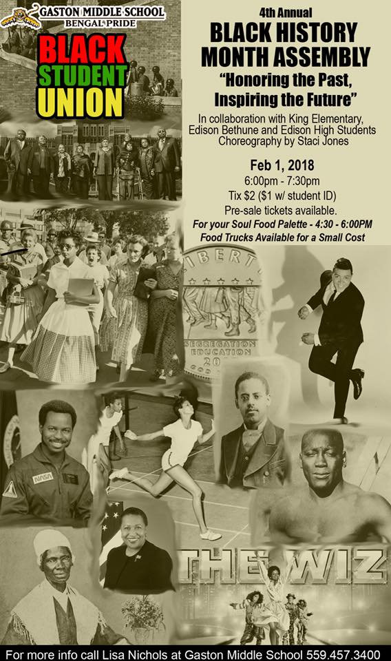 Gaston Middle School Black History Month assembly