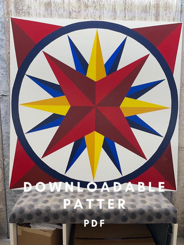 Mariner's Compass Barn Quilt Pattern | EL Barn Quilts LLC