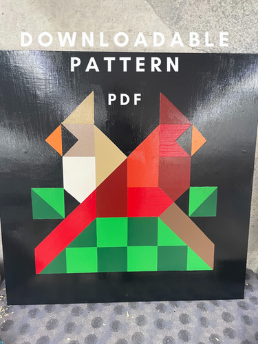 Cardinal Barn Quilt Pattern | EL Barn Quilts LLC