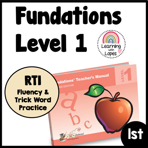 Fundations Level 1 Fluency and Reading Comprehension Passages First ...