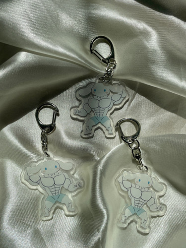 Buff Muscle Characters Keychain | vvstickies