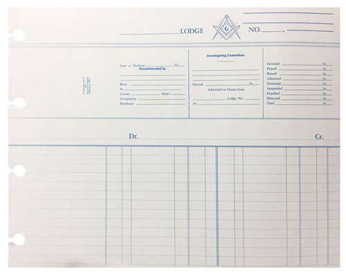 Loose Leaf Ledger Sheets | Regalia