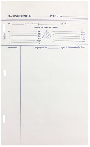 Loose Leaf Minute Sheets | Regalia