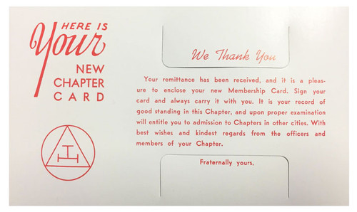 Dues Card Receipt Holder | Regalia