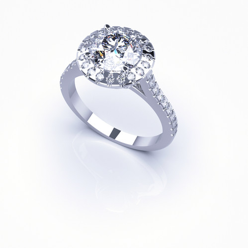 Halo Diamond Engagement Ring | Eva Zinger Jewellery