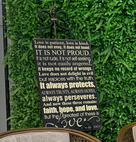 Love is Patient Sign | Simply Borrowed