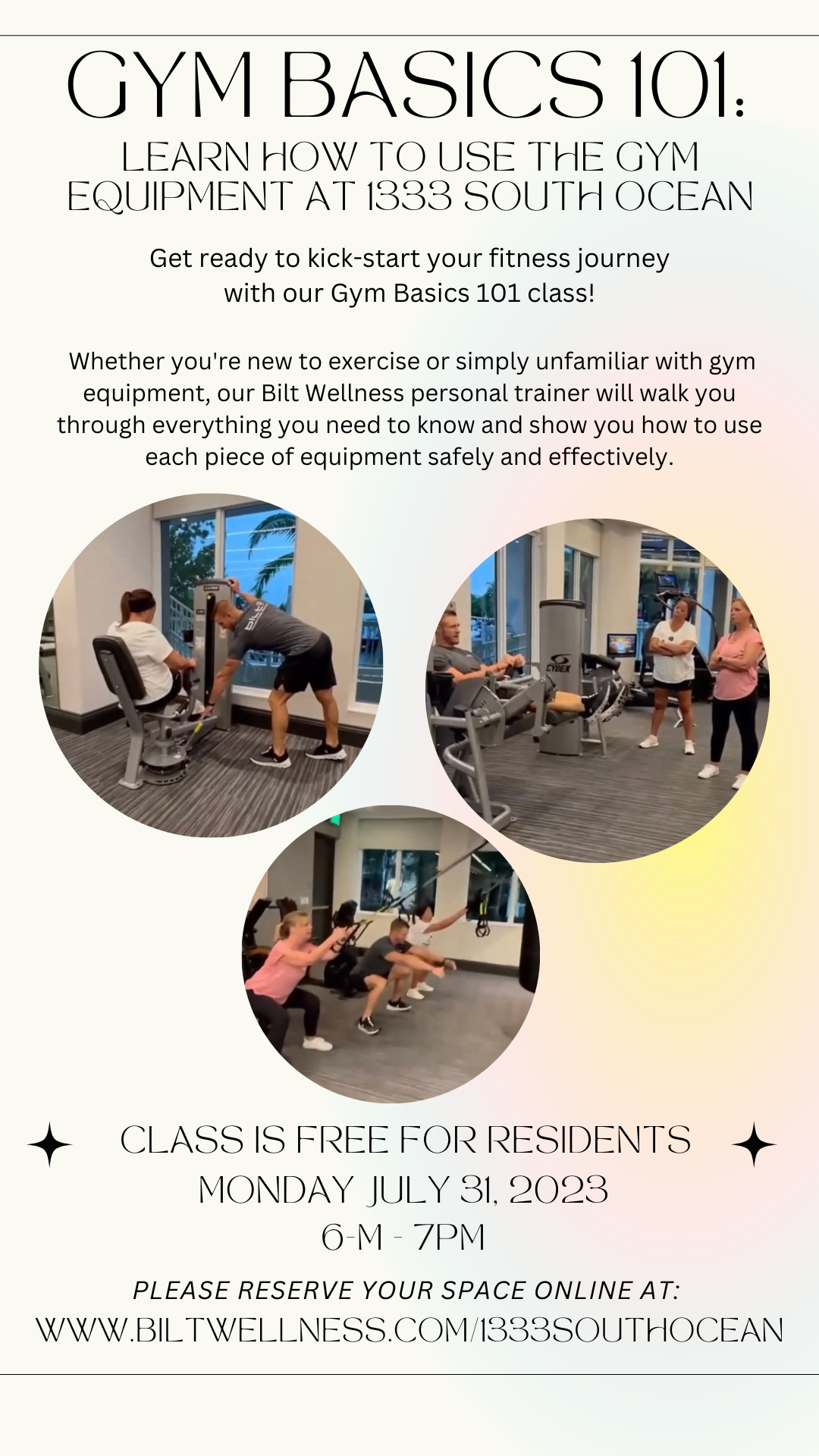 Gym Basics 101: 1333 South Ocean | Bilt Wellness