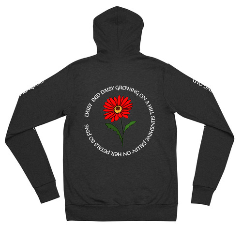 Red Daisy Zip-up Hoodie | jenis nugget designs