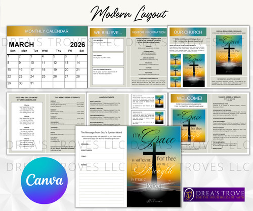 Church Bulletin Template - Ultimate | Drea's Design Trove