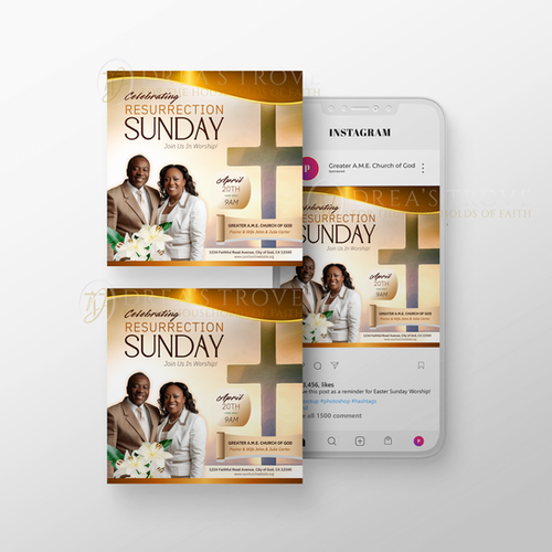 Resurrection Sunday Flyer Post | Drea's Design Trove