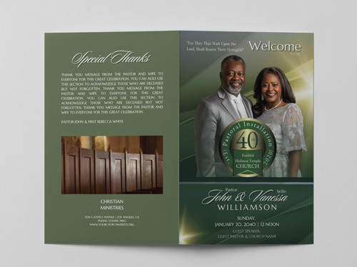 Dark Green Pastoral Installation Service Brochure | Drea's Design Trove