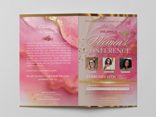 Women's Church Conference Program | Drea's Design Trove