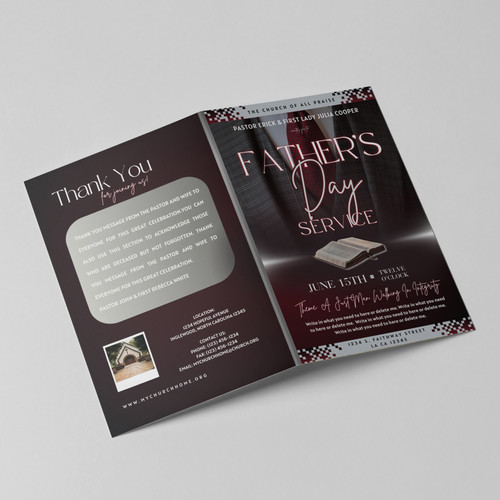 Father's Day Church Program Template | Drea's Design Trove