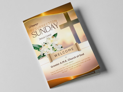 Resurrection Sunday Program Template | Drea's Design Trove