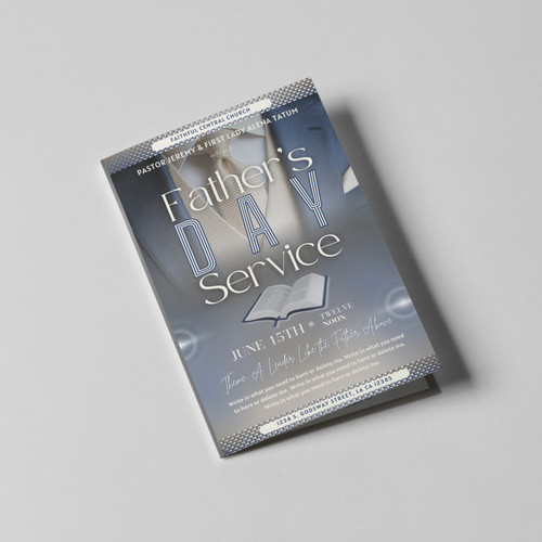 Father's Day Church Program Template | Drea's Design Trove