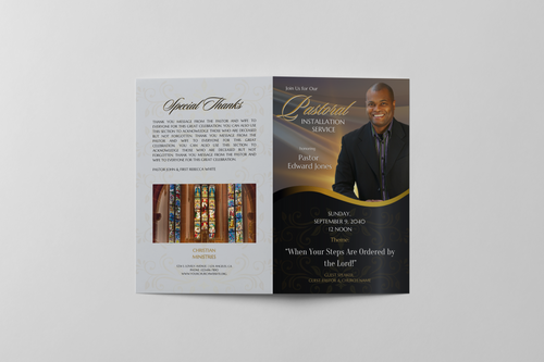 Pastoral Installation Service Brochure | Drea's Design Trove