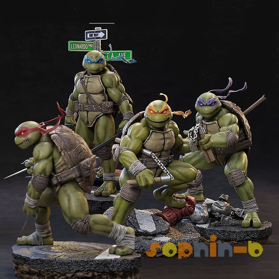 TMNT Michelangelo Raphael Resin Model Kit Unpainted 3d Print GK Statue ...