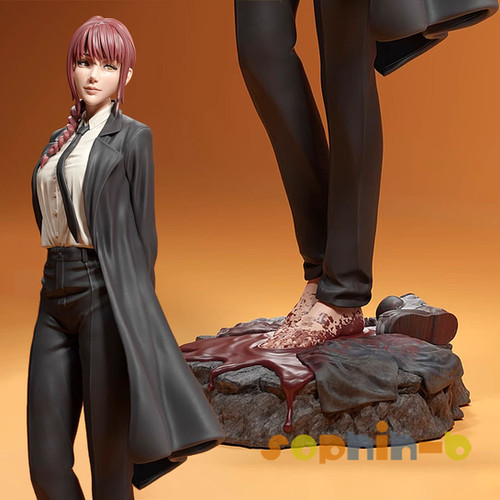 Makima Chainsaw Man Resin Model Kit Unpainted 3d Printed GK Statue ...