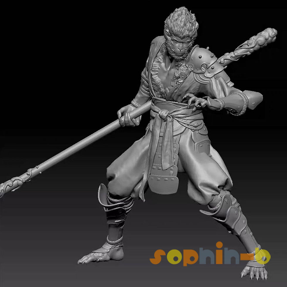 Black Myth Wukong Resin 1:6 Scale Model Kit Unpainted 3d Print GK ...