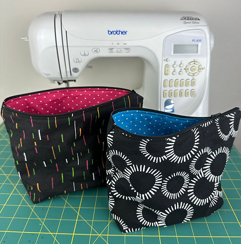 lined zipper bag pattern