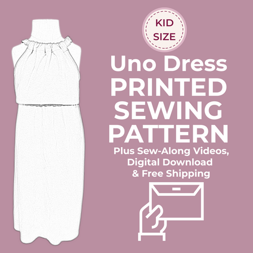 Kids Uno Dress Sewing Pattern - Paper Pattern | Sew Amusing