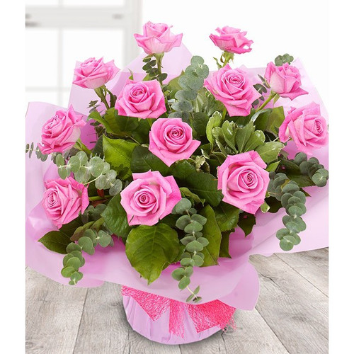 12 LUXURY PINK ROSES | Passion for Flowers