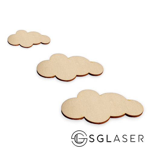 10pcs Wooden Clouds shape -A211 | SGLaser