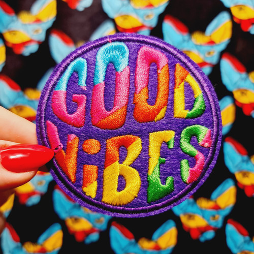 Good Vibes Iron On Patch 7.5cm | SphynxFashion