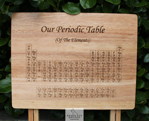 Engraved Gifts | 'Our Periodic Table' Engraved Wood Folding Table ...