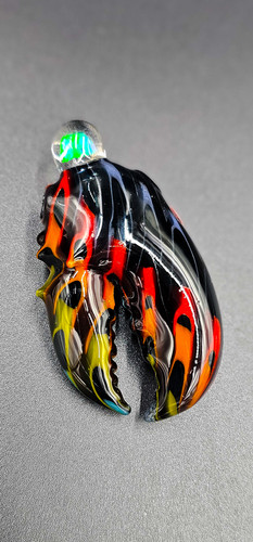 Mrs. Claws X Hot Mess Glass Pendant | Rip Tide Smoke Shop