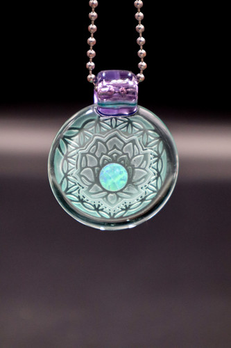 Glass Maze Etched Pendant ‘23 | Rip Tide Smoke Shop