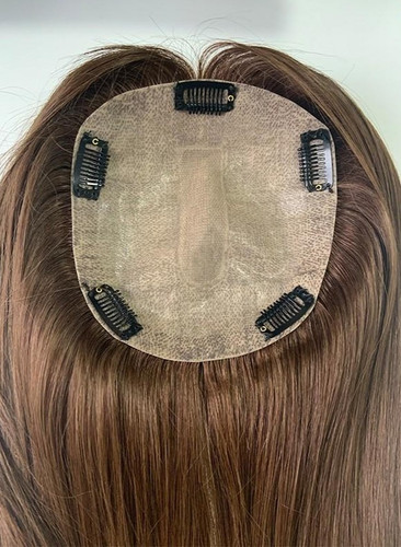 silk base human hair topper | newuu