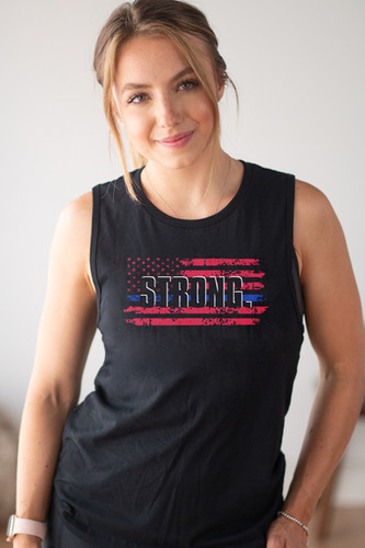 America Strong - Black Tank | Love Her Shop