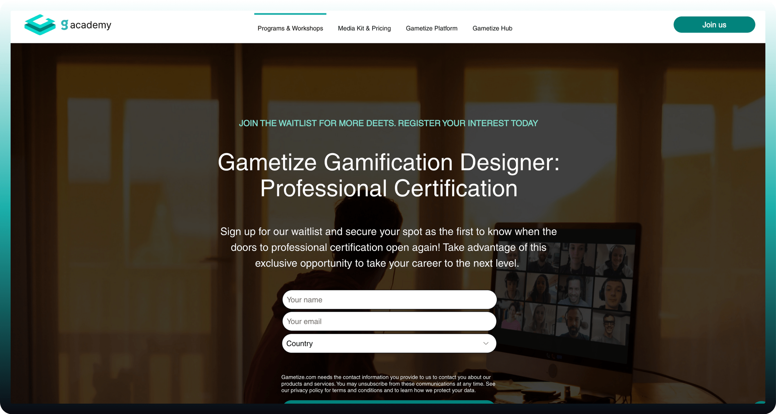 Professional Certification | Gametize Academy