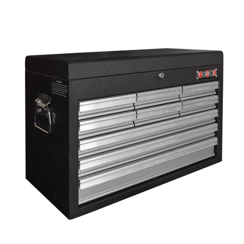 (FORCE 50229 S) 9 Drawer Tool Box, Black/Red, Empty | Titans Hardware
