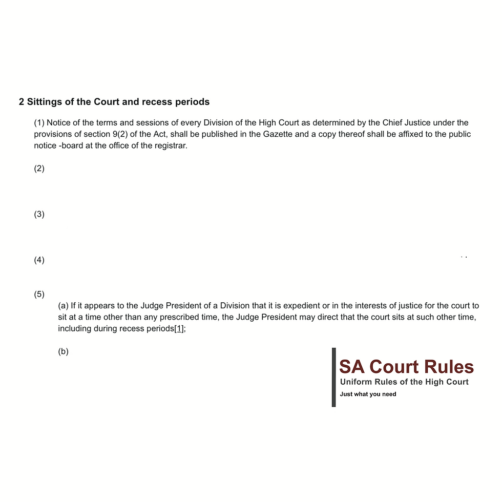 Shop | SA Court Rules