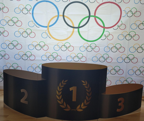 Cardboard Olympics Podium Prop | website